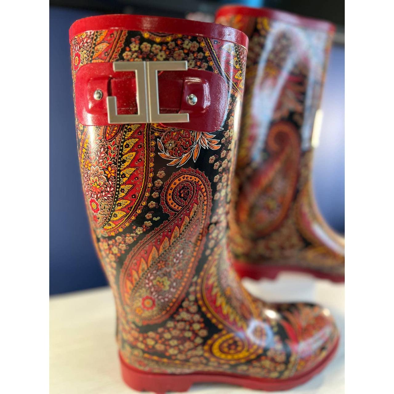 American Vintage Women's Red Boots | Depop