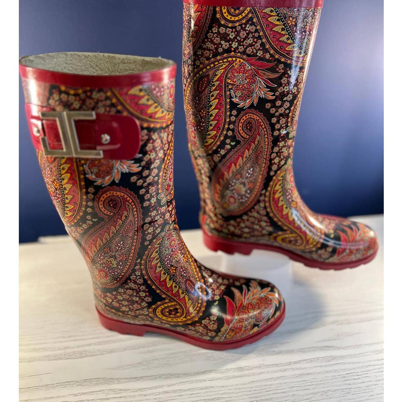 American Vintage Women's Red Boots | Depop