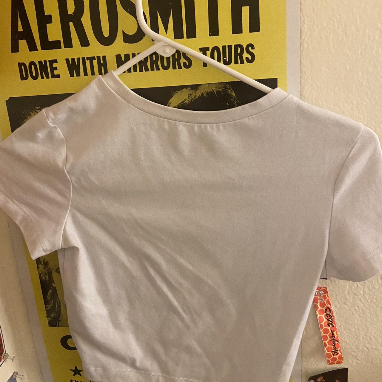 Custom painted Foo fighters cropped tee. Fits XS- S... - Depop