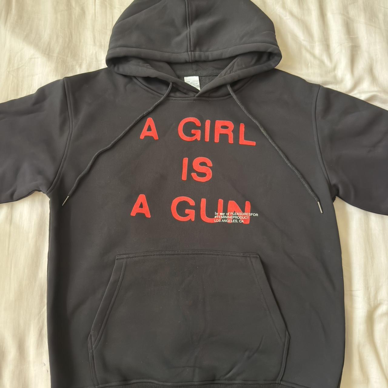 “A GIRL IS A GUN” Hoodie //fits medium/large... - Depop
