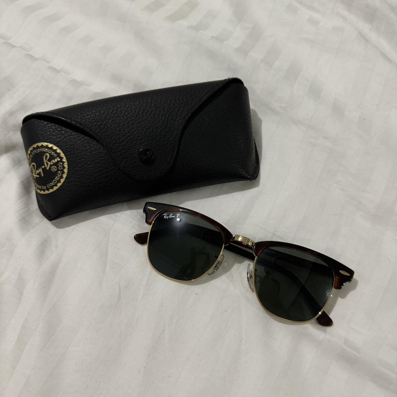 Authentic Ray Ban Clubmasters Polarised in Tortoise... - Depop