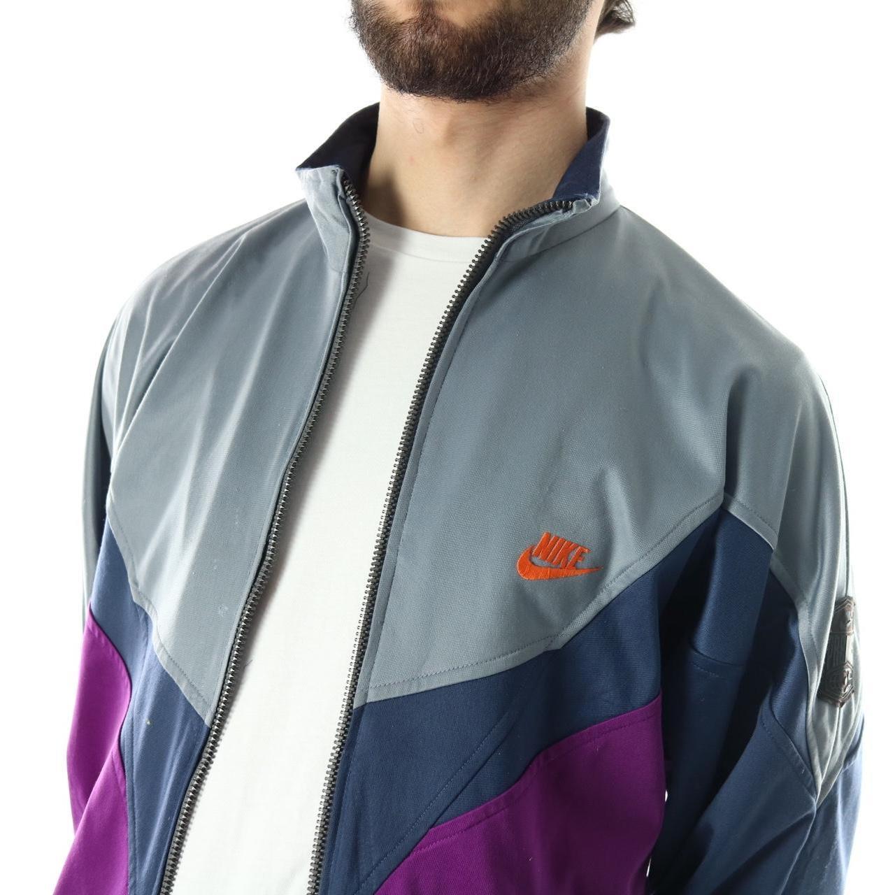 Nike Men's Grey and Purple Jacket | Depop