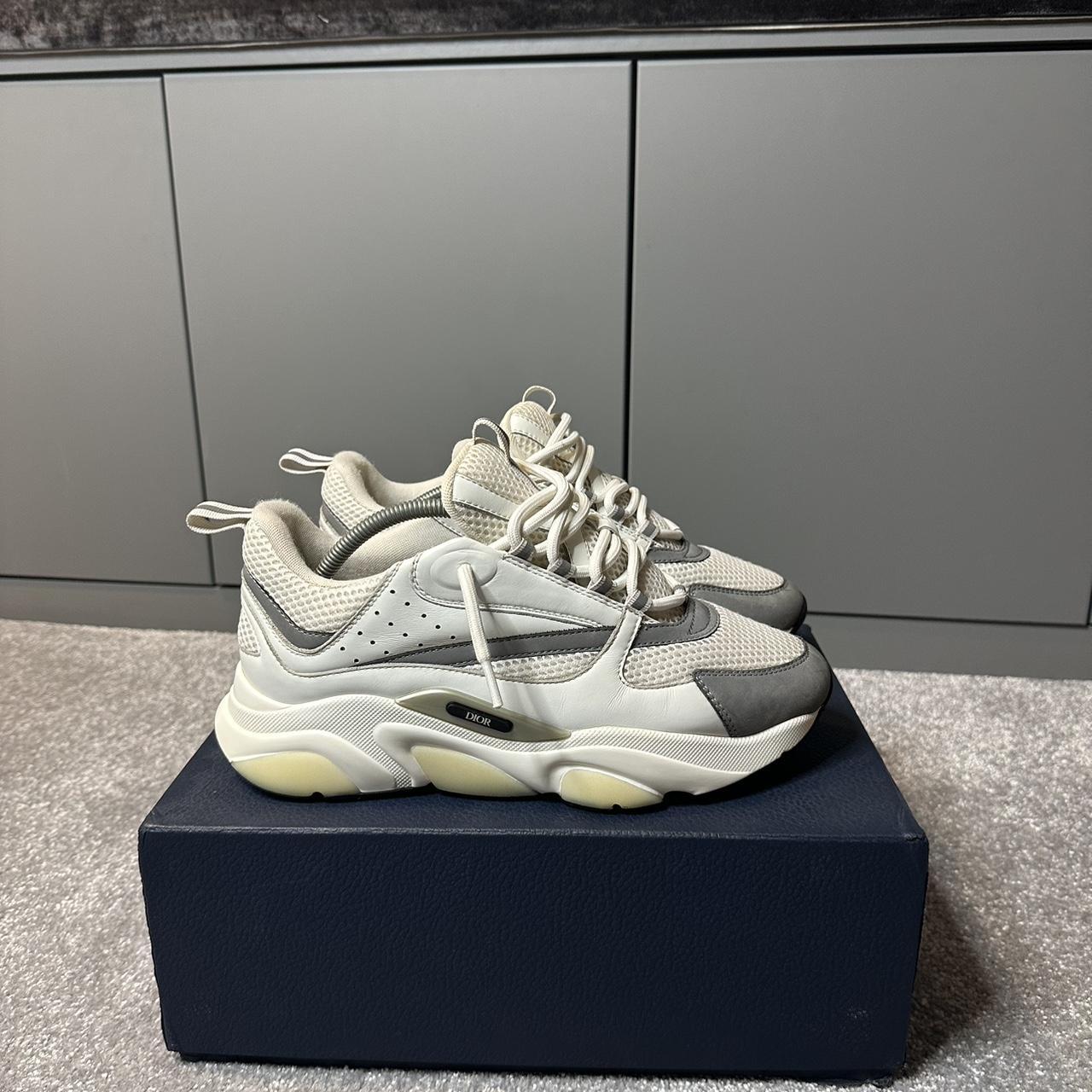 Dior B22 Triple White UK8 Worn 5-6 times Slight wear... - Depop