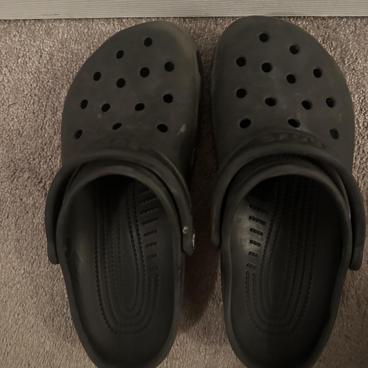 Unisex black crocs women’s 6, men’s 8 worn but... - Depop