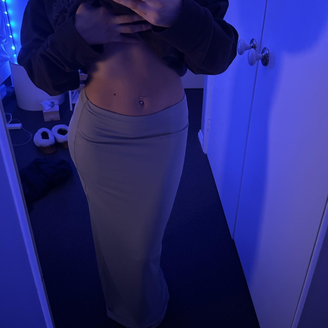 Moonlight Grey” Maxi Skirt Never Worn Before Depop