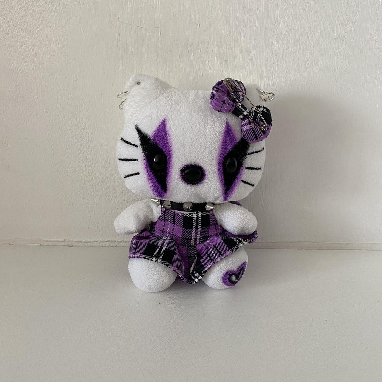 custom goth hello kitty plush customised and... - Depop