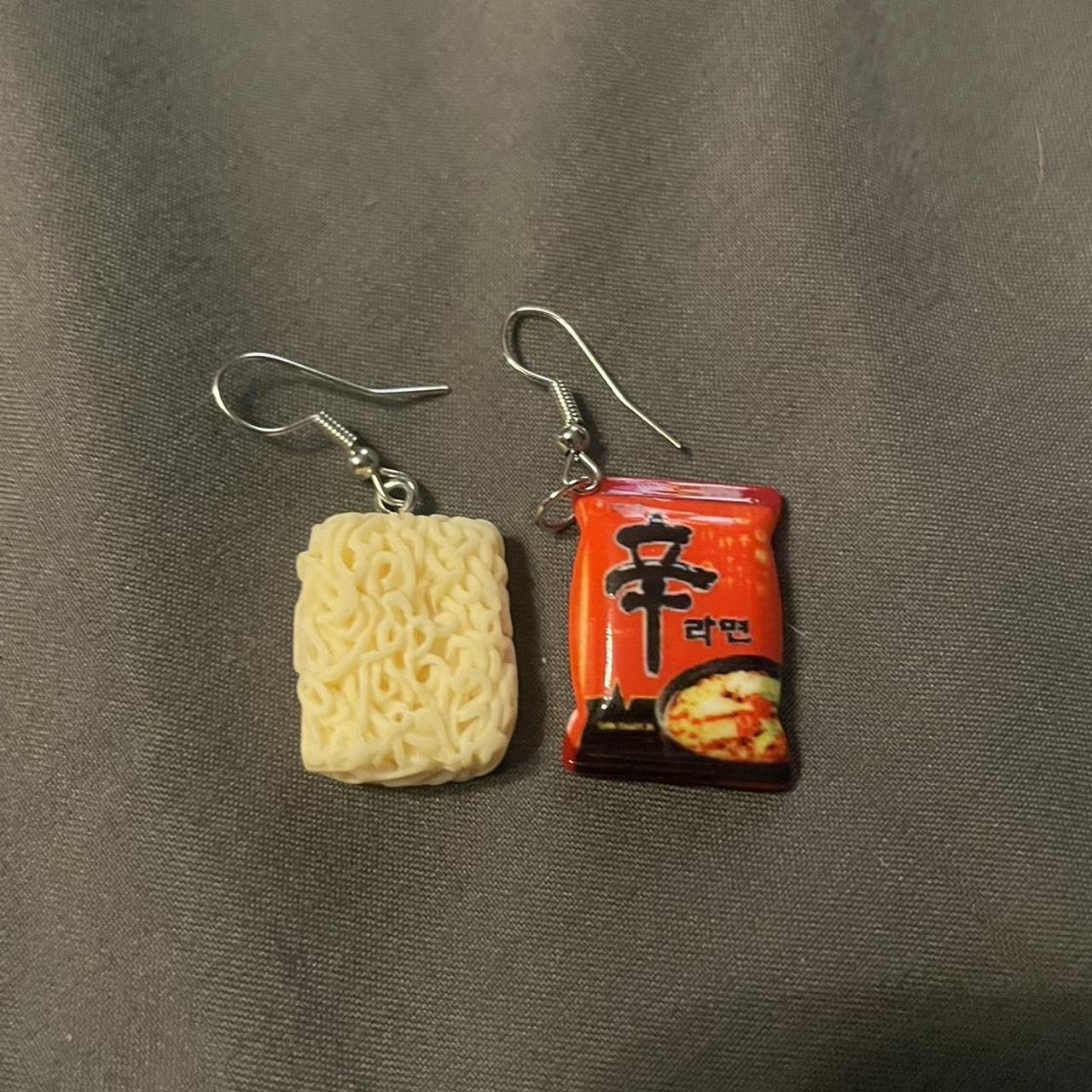 Ramen and Ramen packet earrings Very... | Depop