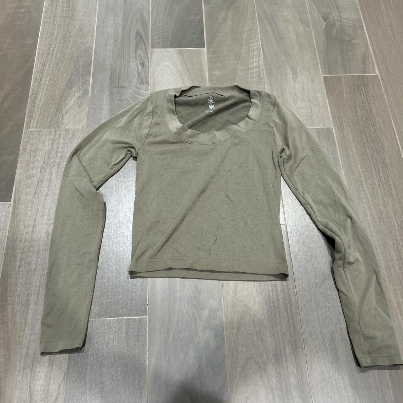 aura longsleeve top, like a brownish-beige color.... - Depop