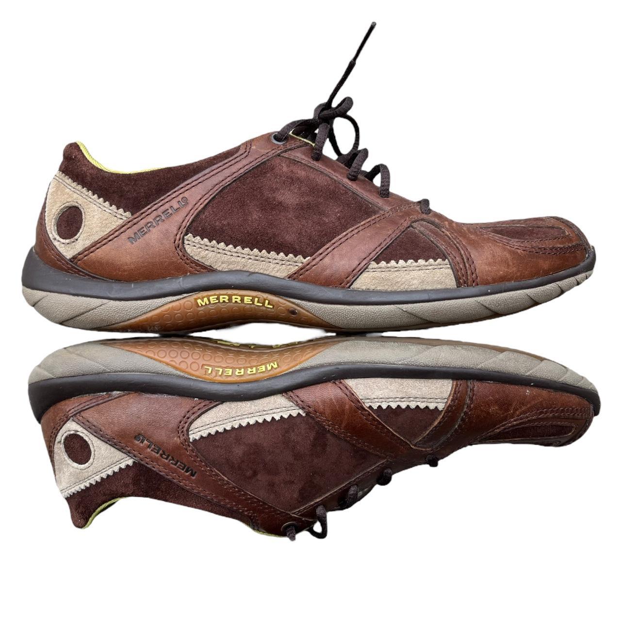 Merrell y2k lace up leather sneakers they’re super... - Depop