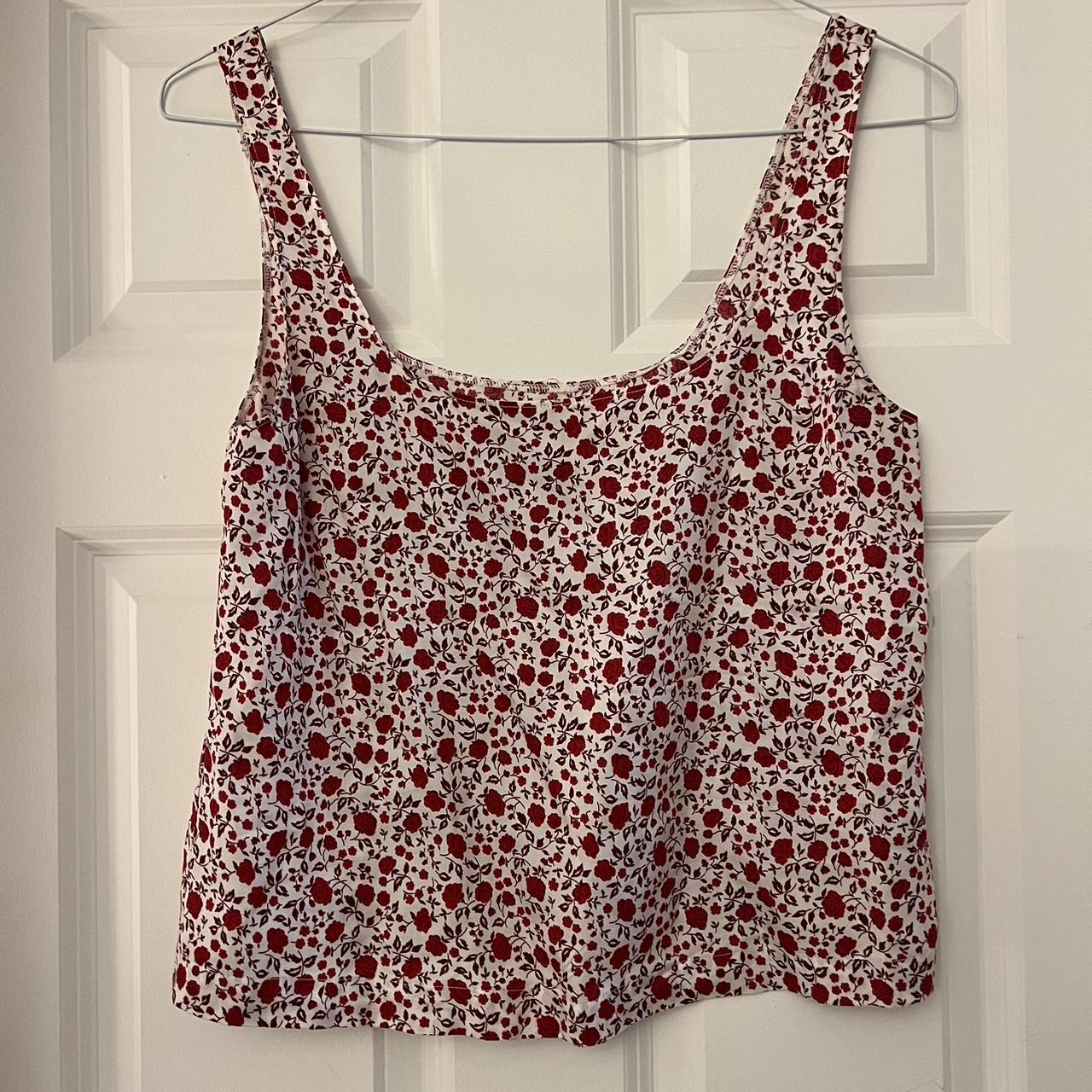 Reformation red floral top - Depop
