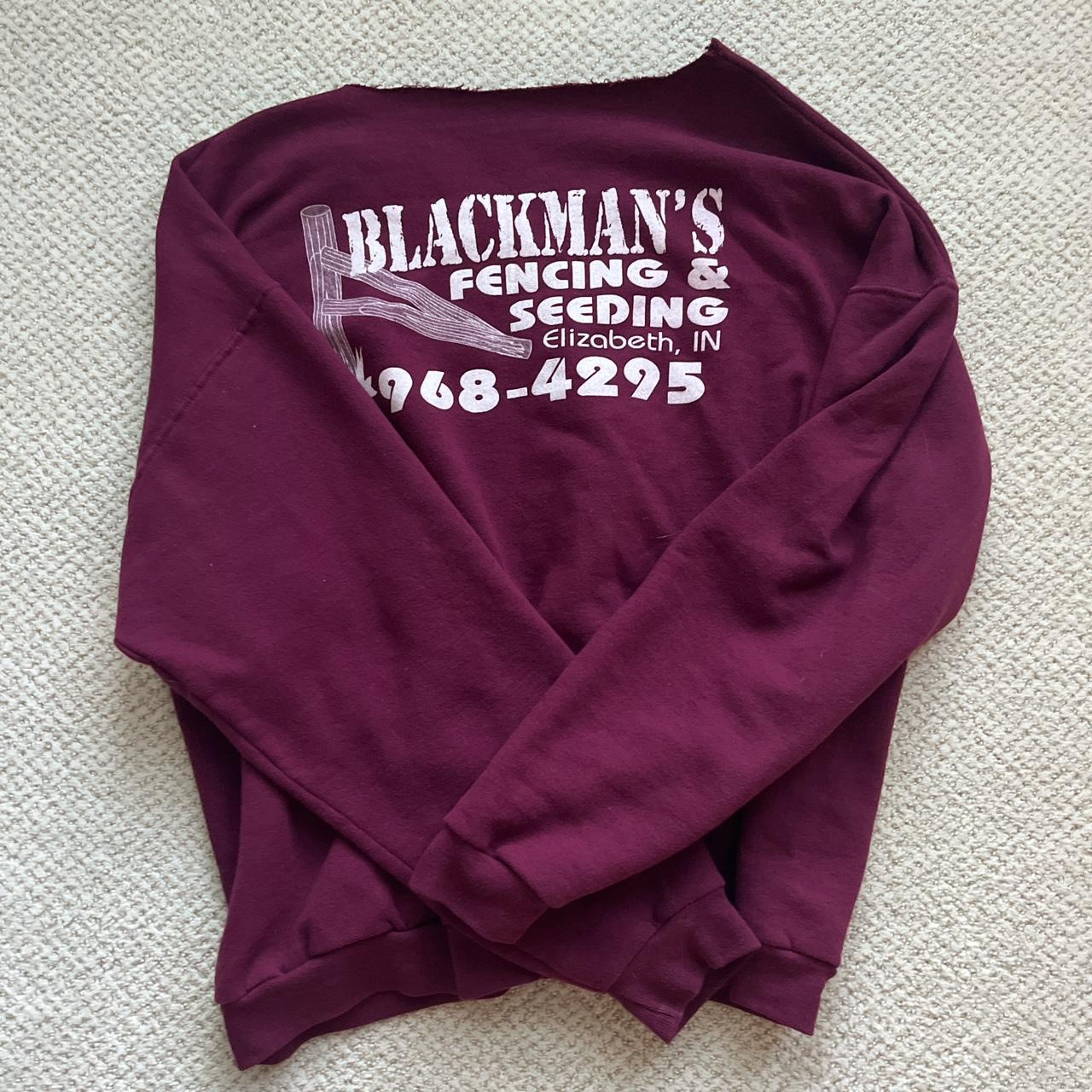 Maroon off shoulder vintage sweatshirt - Depop