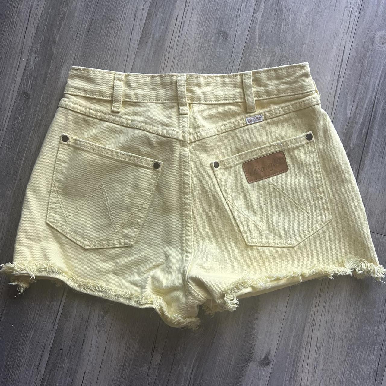 Modern WranglerXBillabong Shorts Cute yellow cutoff... - Depop