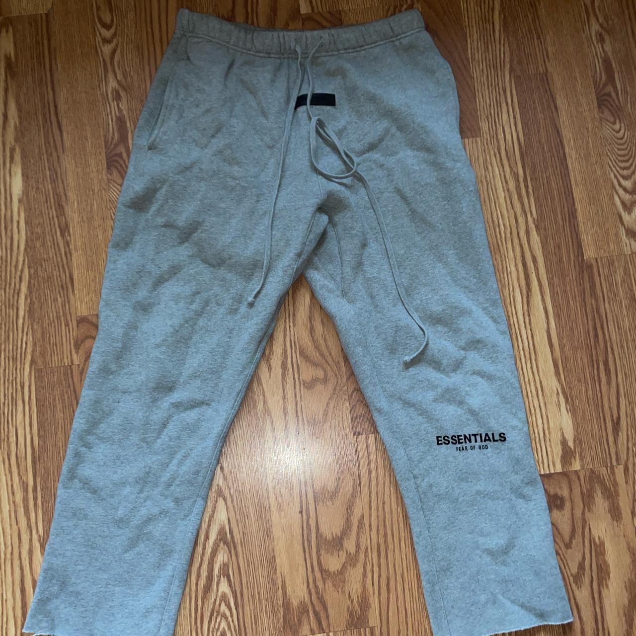 Gray essentials sweatpants Size M In great... - Depop