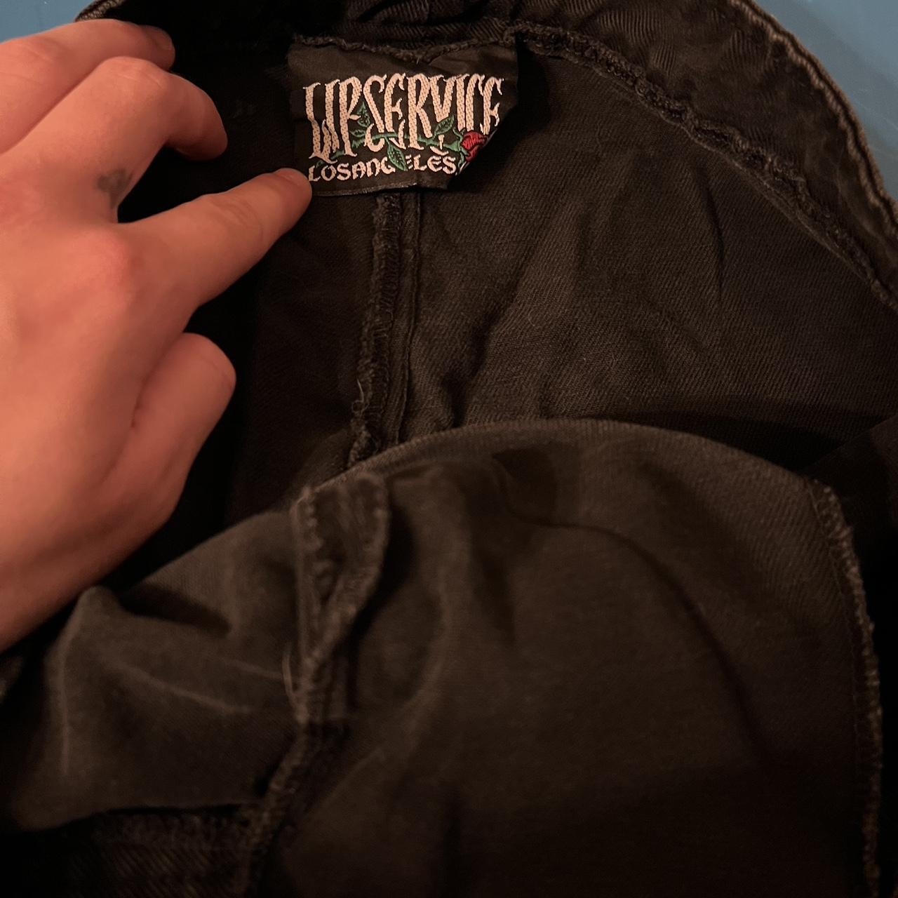 vintage Lip Service eyelet legs pants crotch tie 29... - Depop