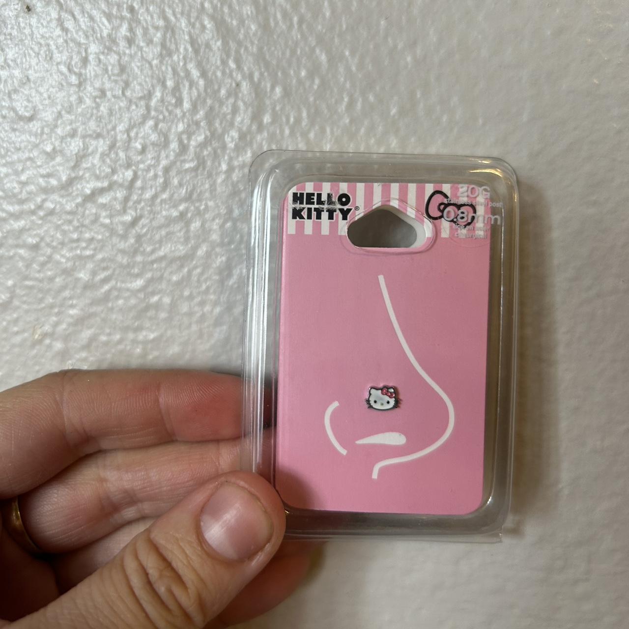 Hello kitty nose piercing nickel free and sterling... - Depop