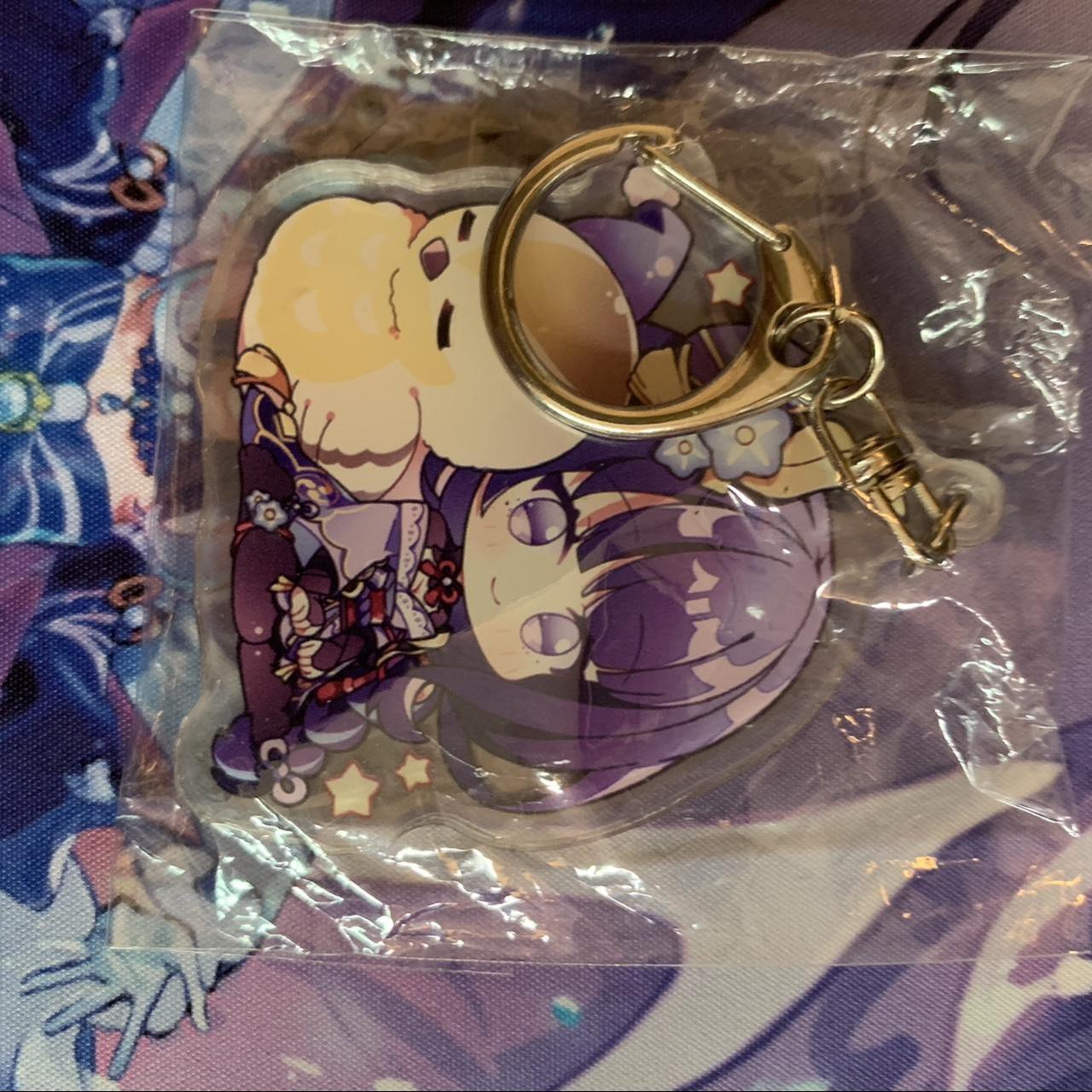 Raiden shogun ei genshin impact gacha pon key chain... - Depop