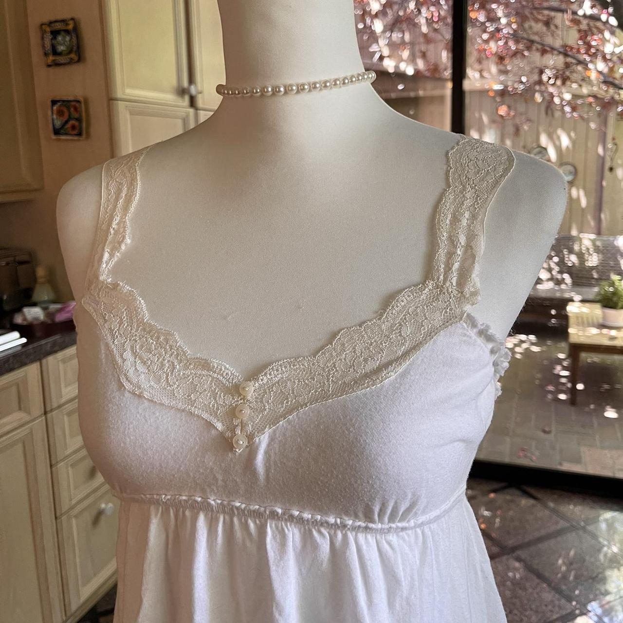 abercrombie & fitch white lace eyelet babydoll... - Depop