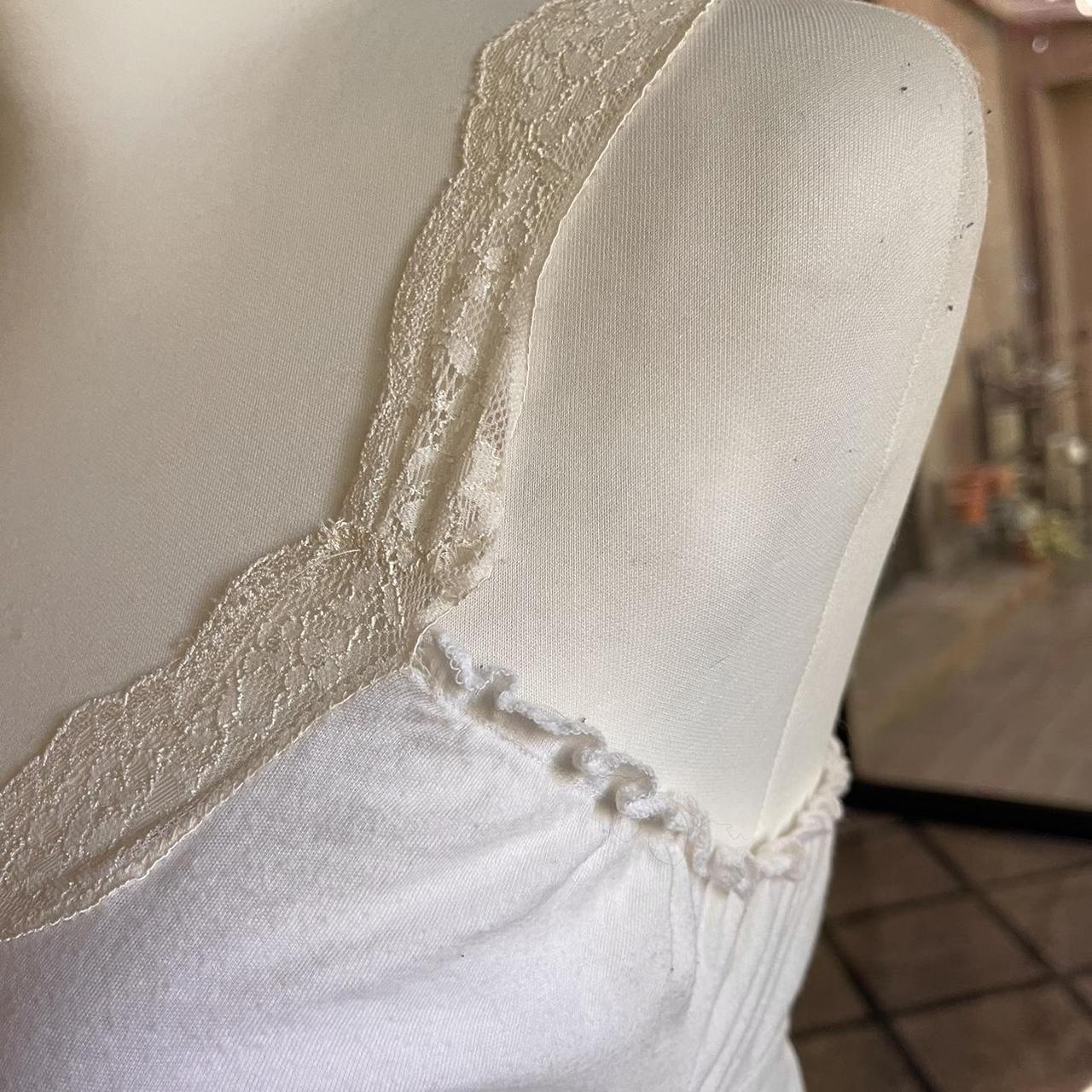 abercrombie & fitch white lace eyelet babydoll... - Depop