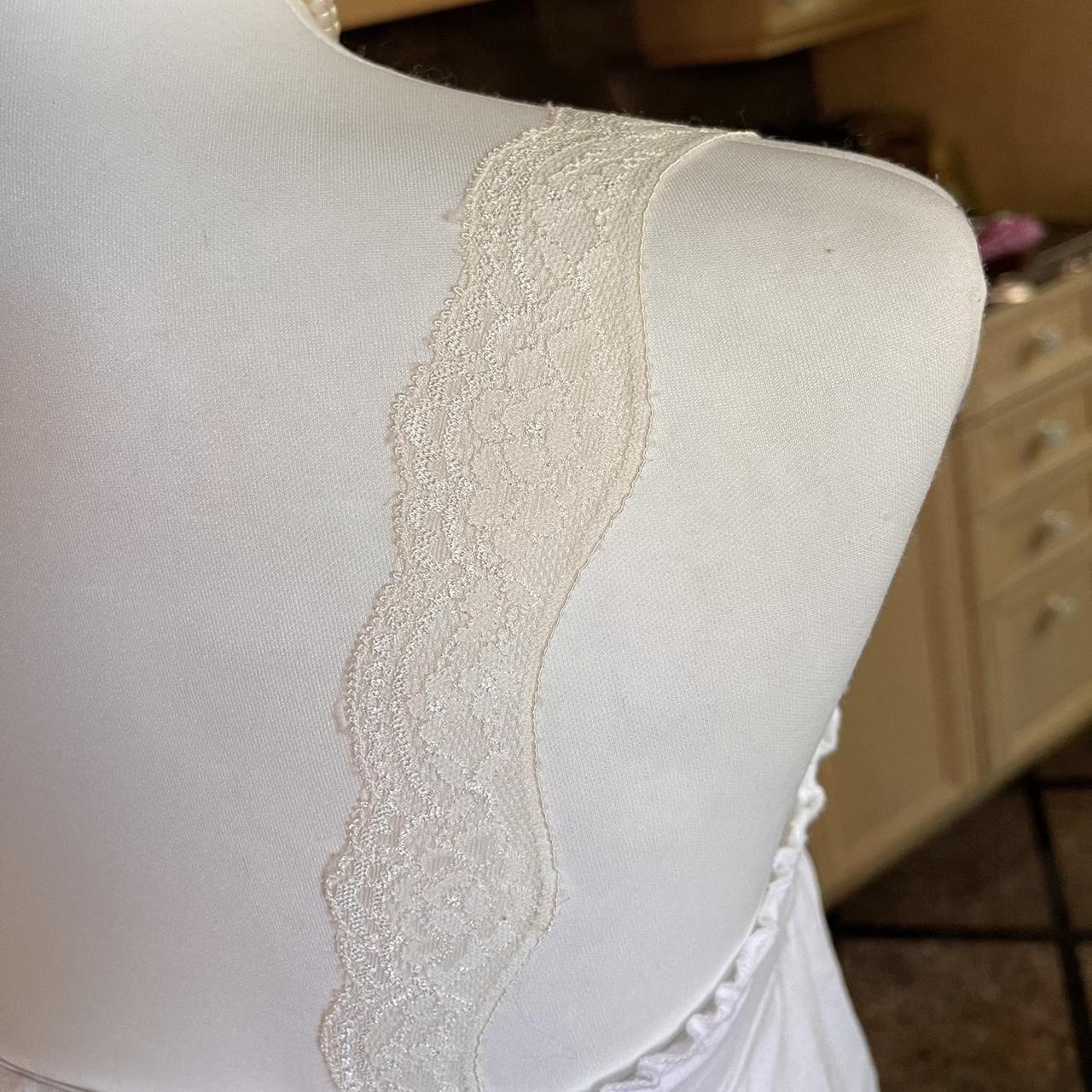 abercrombie & fitch white lace eyelet babydoll... - Depop