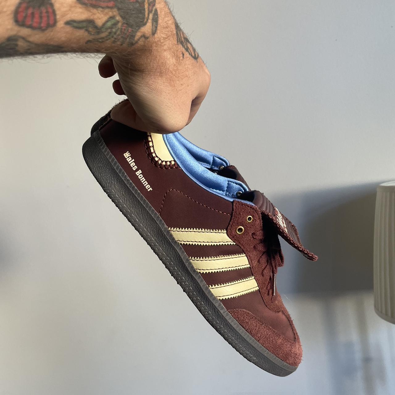 Adidas X Wales Bonner Samba collab, maroon red.... - Depop