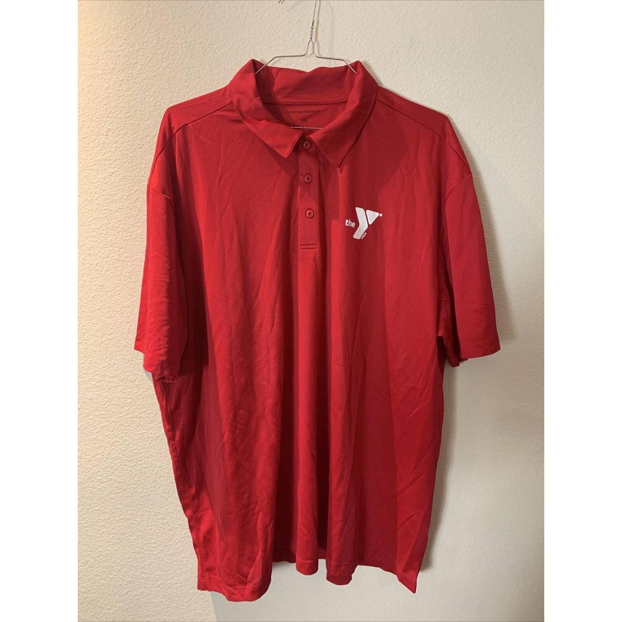 Port Authority The YMCA Polo Employee Uniform Red... - Depop
