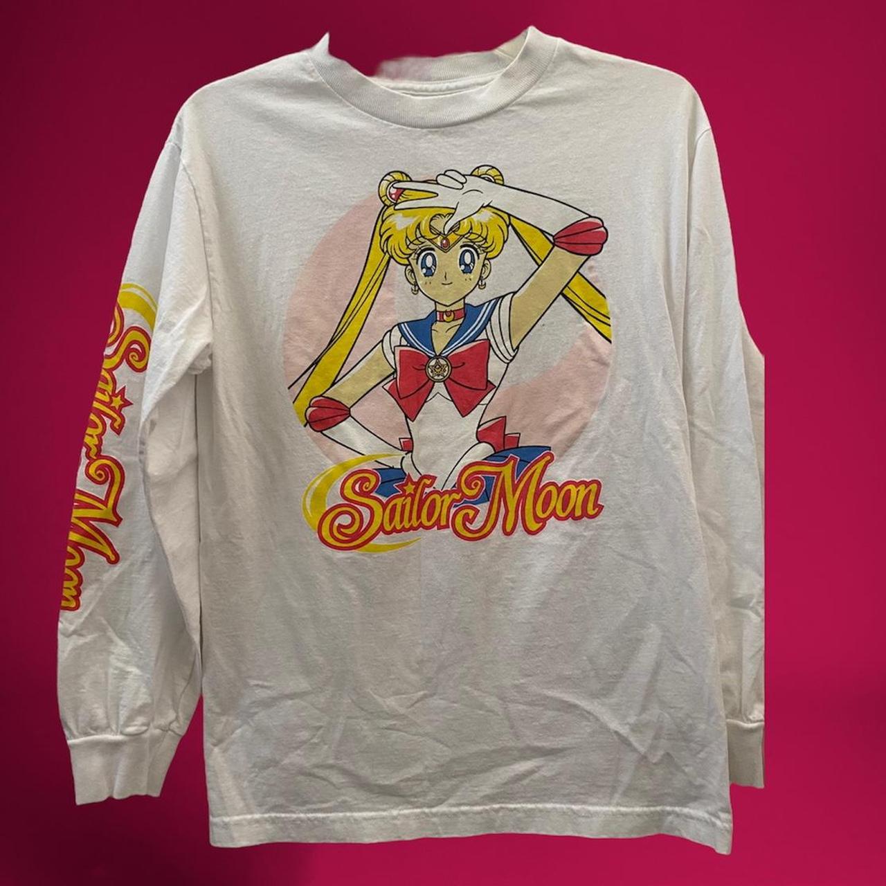 Sailor Moon Graphic Tee Super cute all white... - Depop