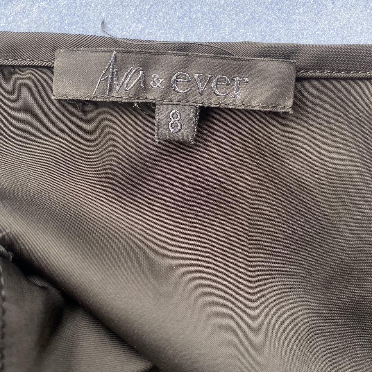 Black satin top Ava & Eve. Rip at the front. Size 8 - Depop