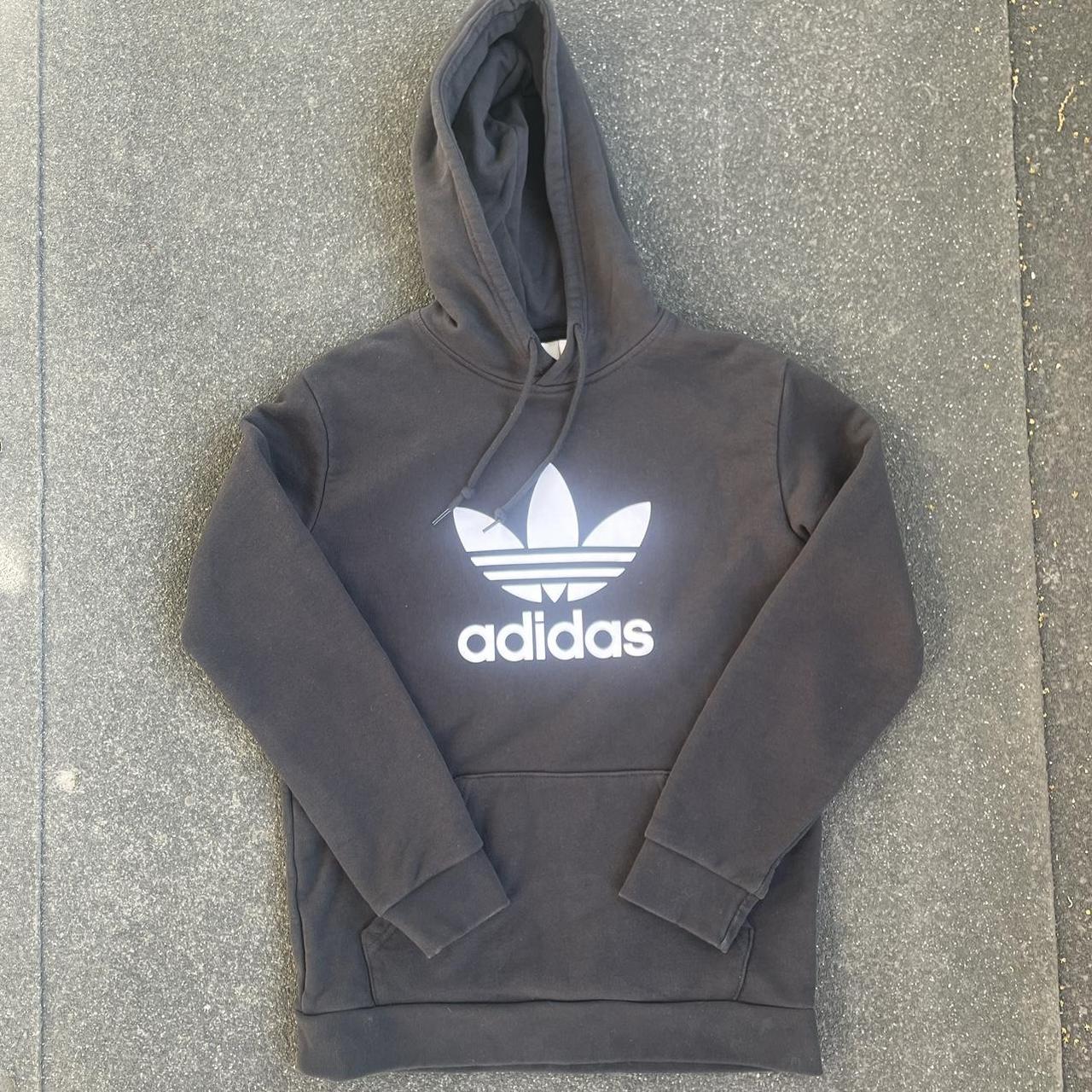 Adidas Men's Black Hoodie | Depop