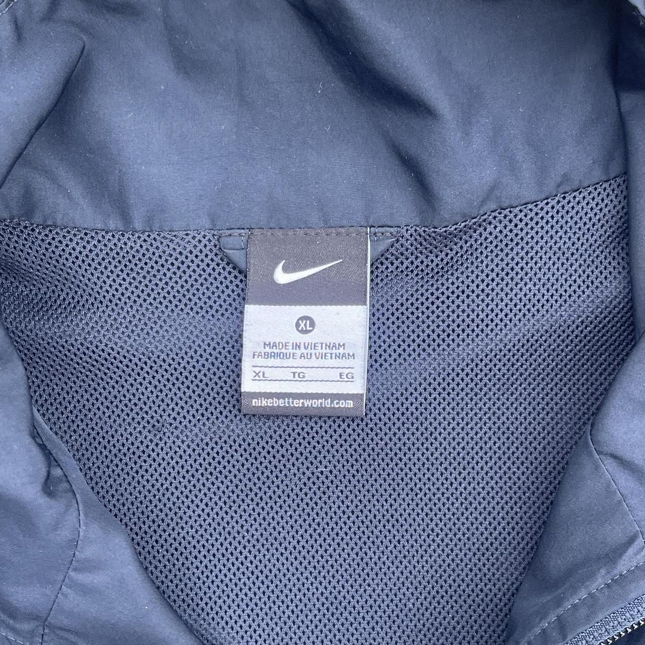 nike zip up jacket - size xl navy, royalty blue &... - Depop