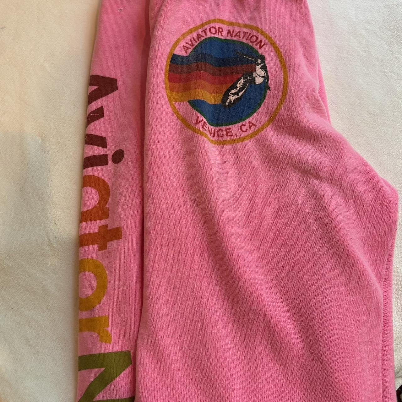Aviator Nation Pink Sweatpants, size L, good... | Depop