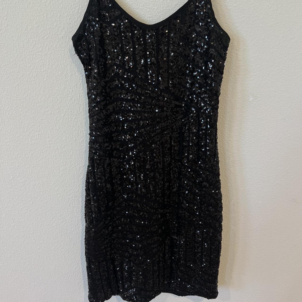 WORN ONCE!! Black Sequence Dress!! Size S/M Perfect... - Depop