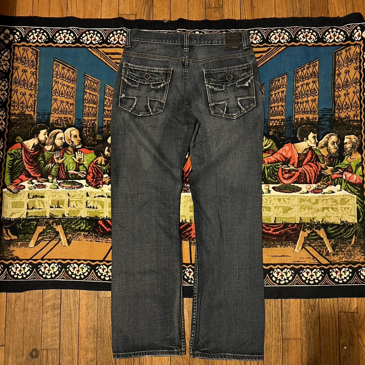 Men’s helix jeans 30x32 baggy wide leg y2k Fire... - Depop