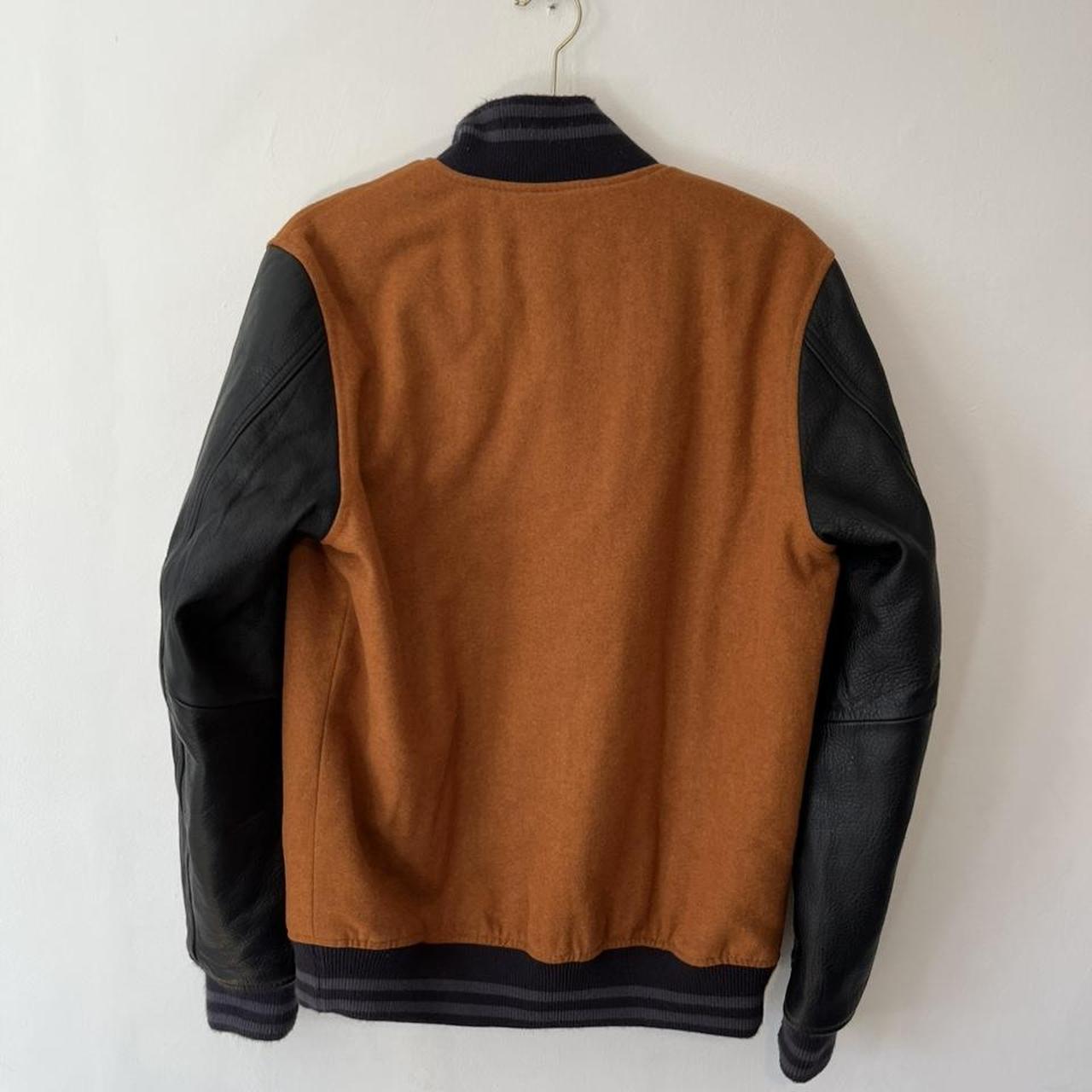 Nike Varsity Jacket Leather Wool Excellent... - Depop