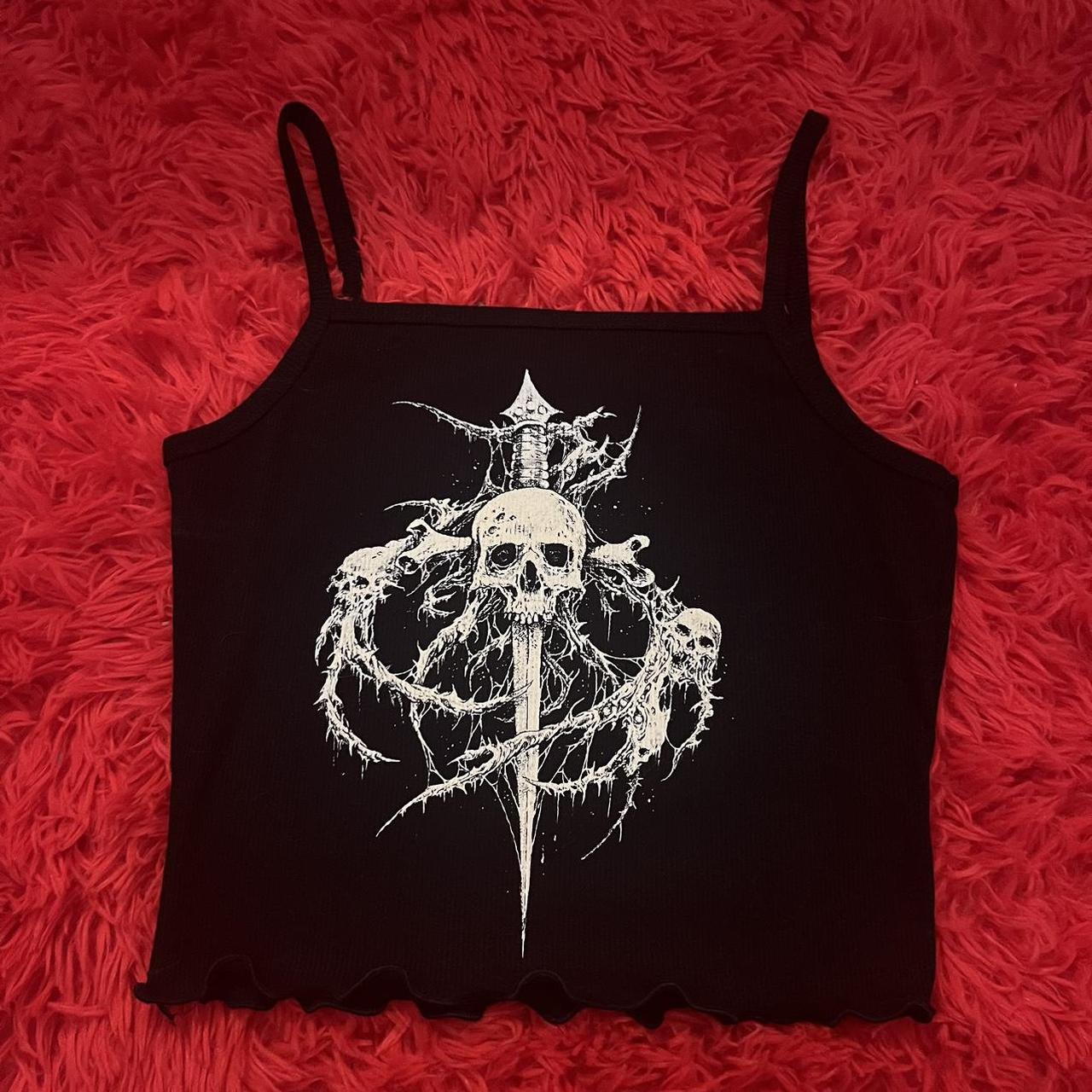 lip service skull tank ★ •open to trades/offers... - Depop