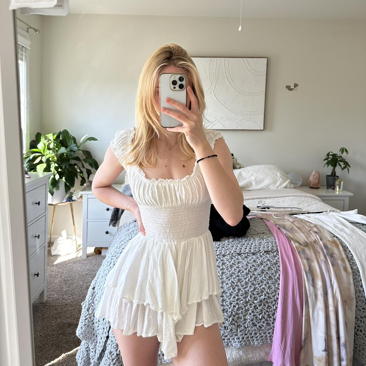 princess polly white romper - Depop