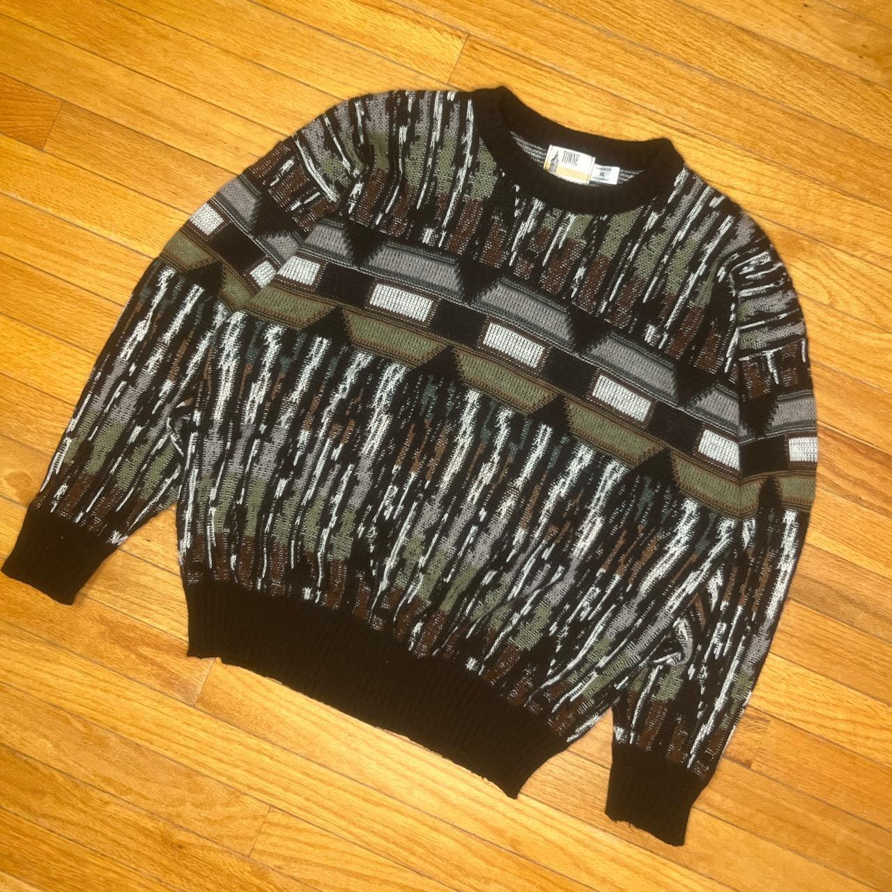 VINTAGE COOGI STYLE KNITTED SWEATER FITS LIKE A... - Depop