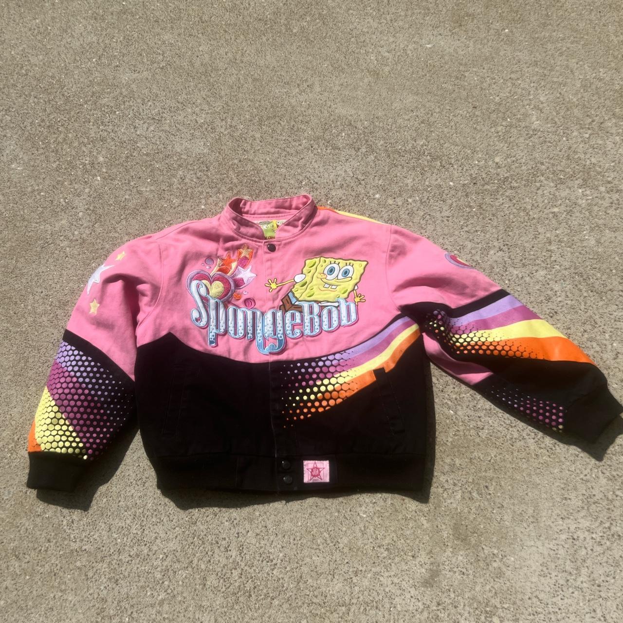 VINTAGE Y2K SPONGEBOB JACKET SIZE 10 KIDS FREE... - Depop