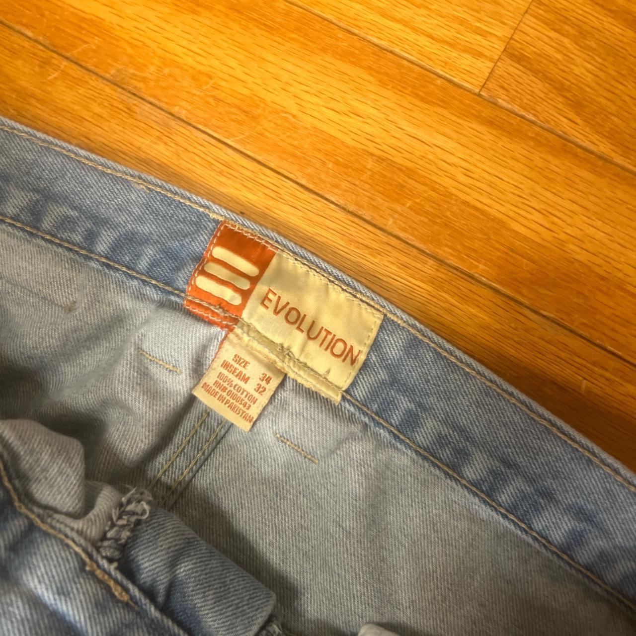 SUPER BAGGY Y2K EVOLUTION JEANS SIZE 34 FREE... - Depop