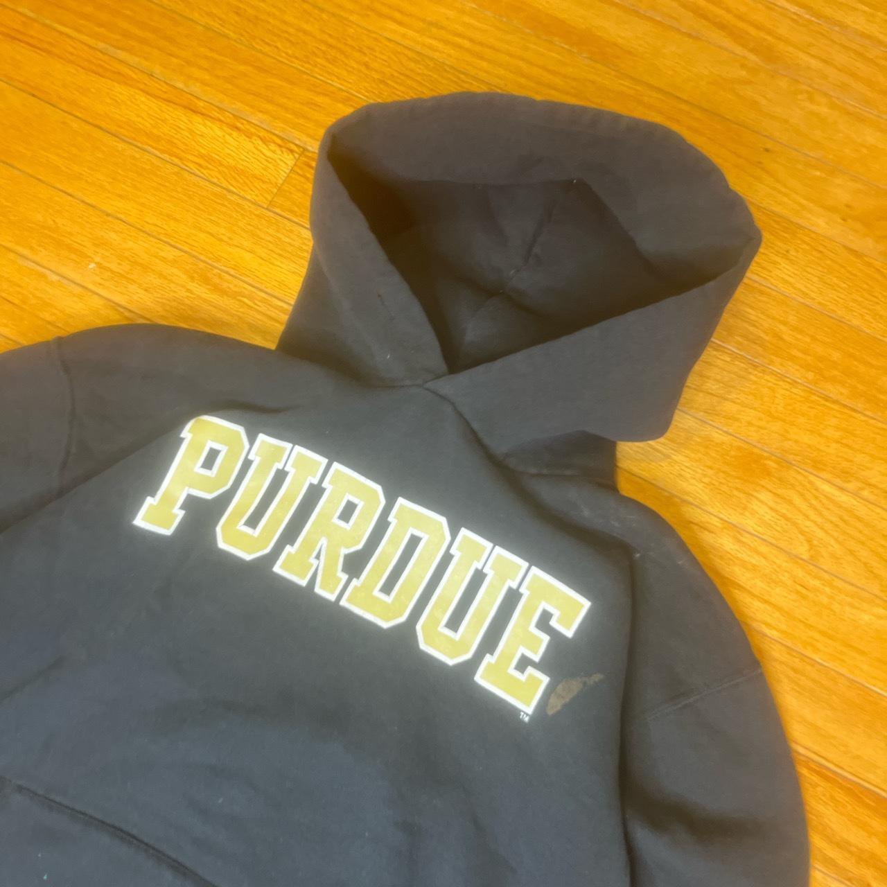 VINTAGE BOXY RUSSEL ATHLETIC PURDUE ESSENTIAL HOODIE... - Depop