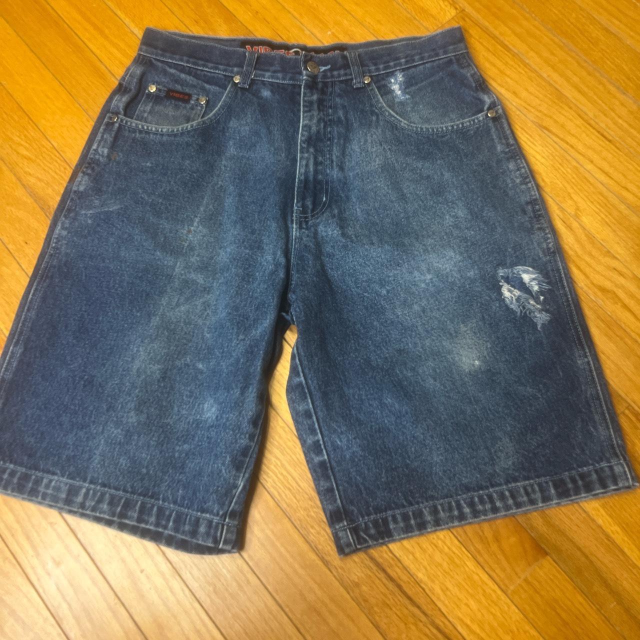 SUPER FIRE JNCO STYLE BAGGY EMBROIDERED JORTS SIZE... - Depop