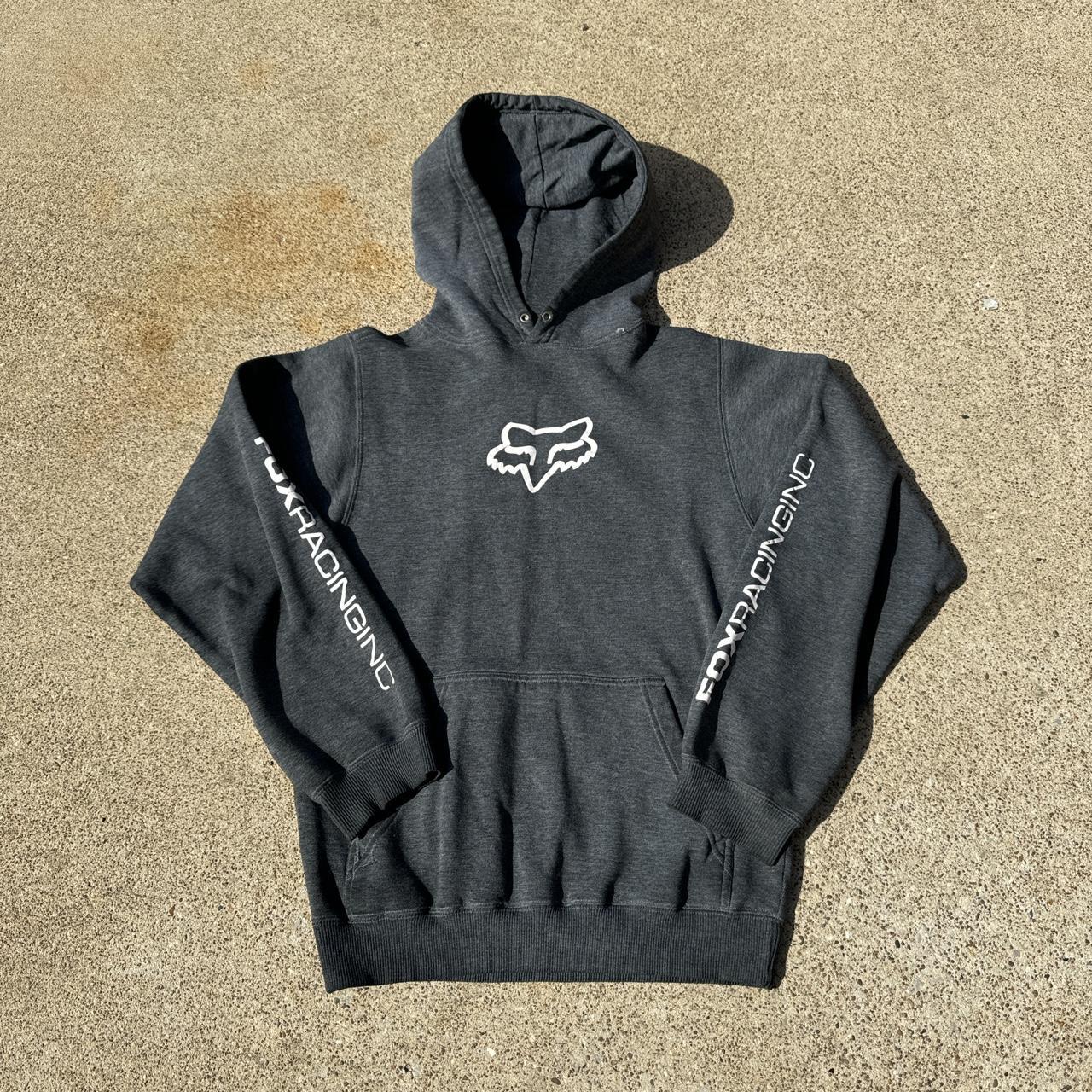 Y2K PUNK FADED FOX RACING HOODIE SIZE S FREE... - Depop