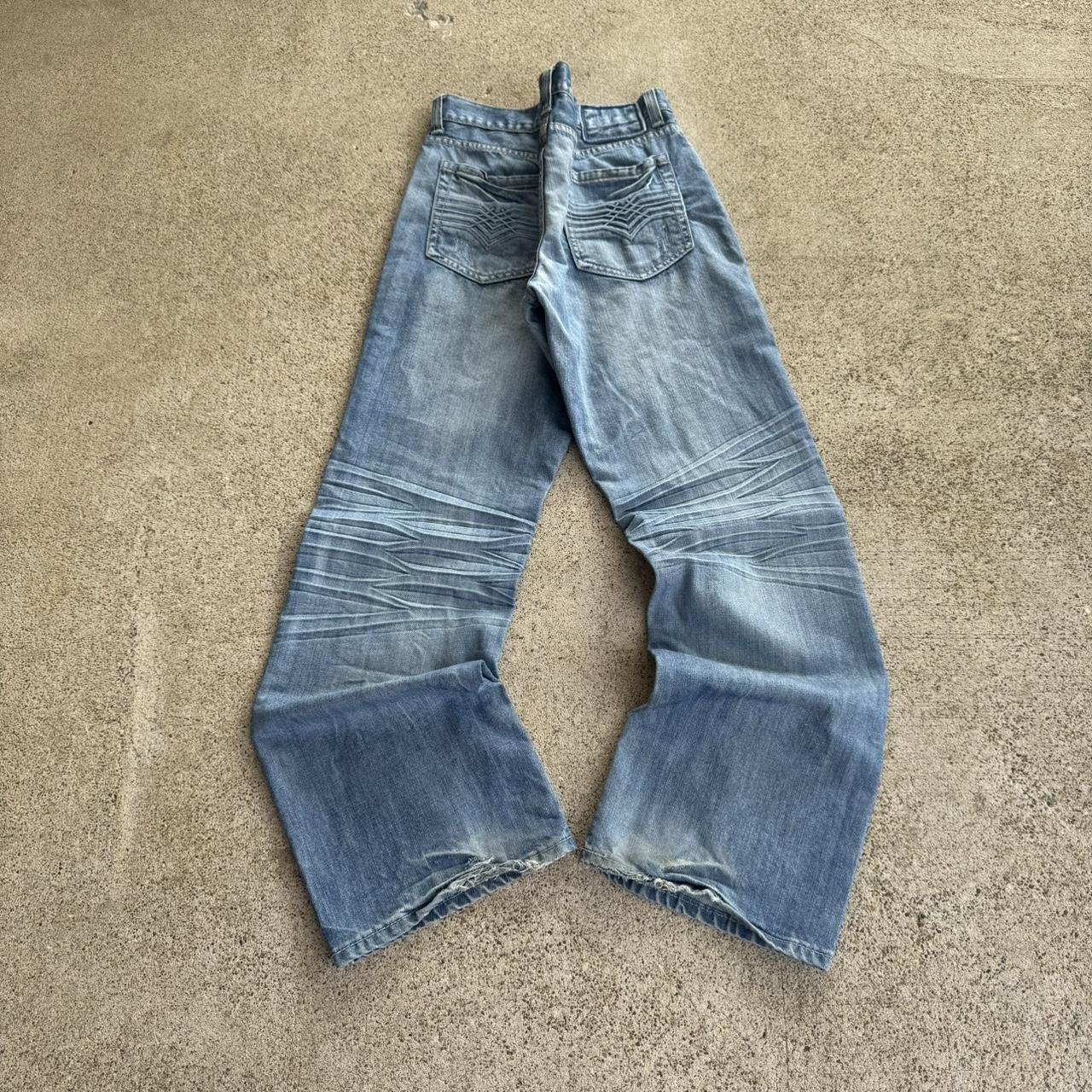 Y2K PUNK WIDELEG GRUNGE JEANS SIZE 34 FREE SHIPPING... - Depop