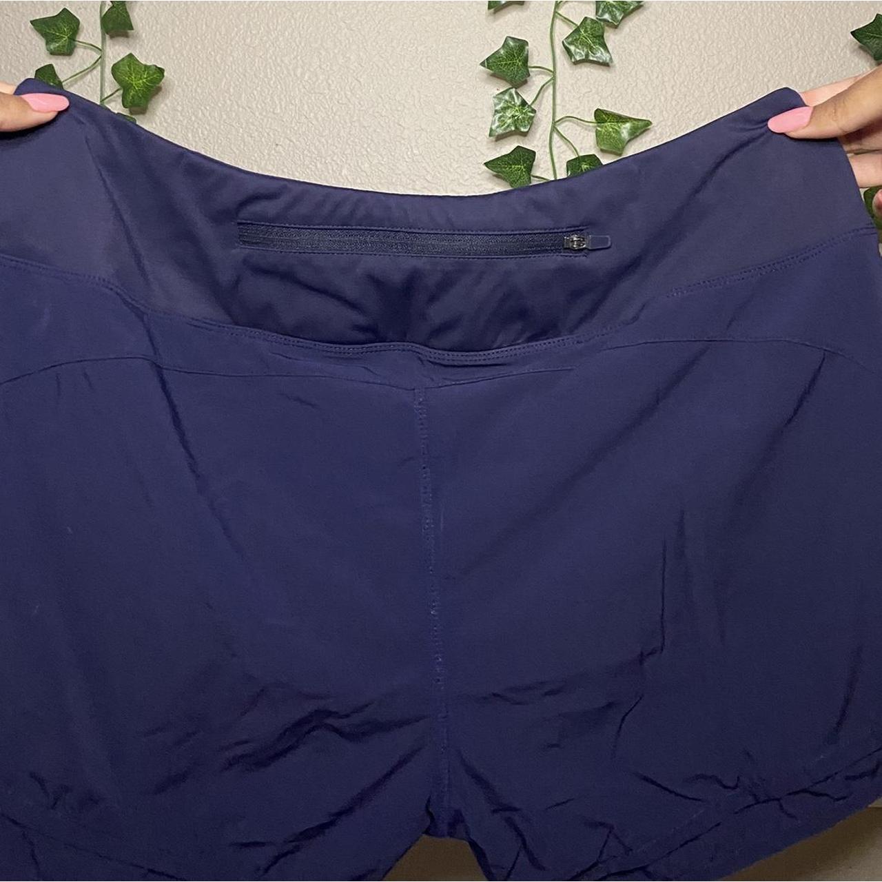navy blue workout shorts w/ zip pocket on the back.... - Depop