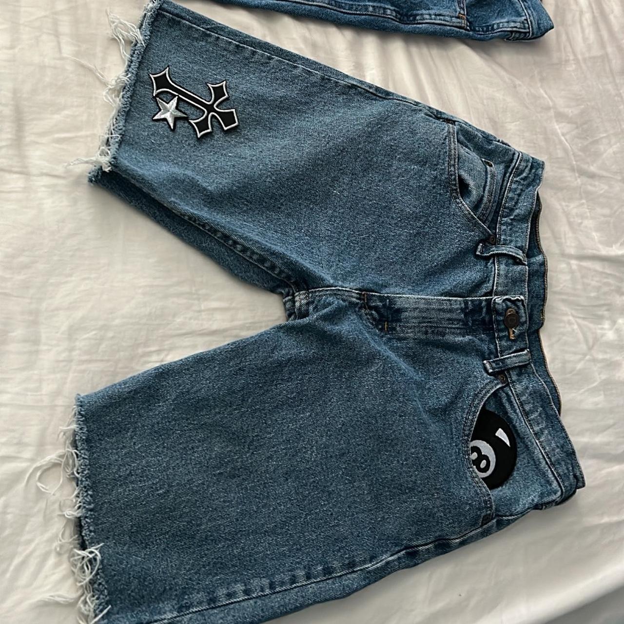 custom jorts lmk your waist size and i either might... - Depop