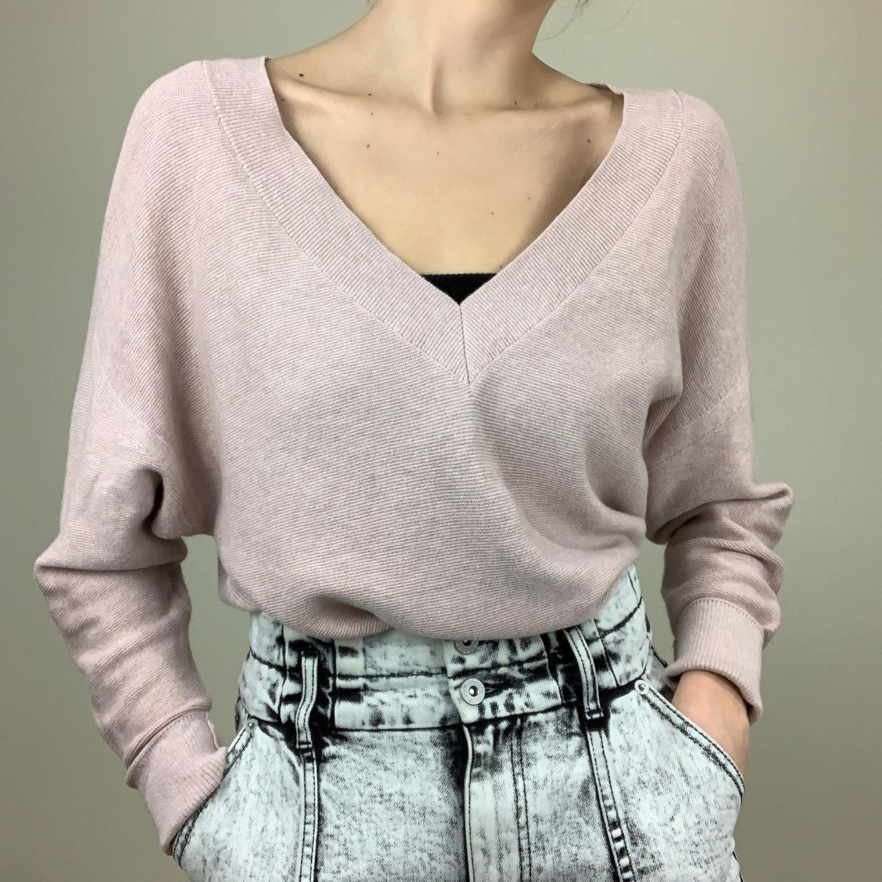 Cozy pink sweater Oversized minimal sweater... - Depop