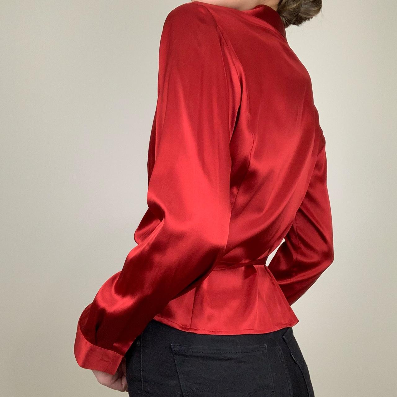 Ann Taylor Women's Red Blouse | Depop