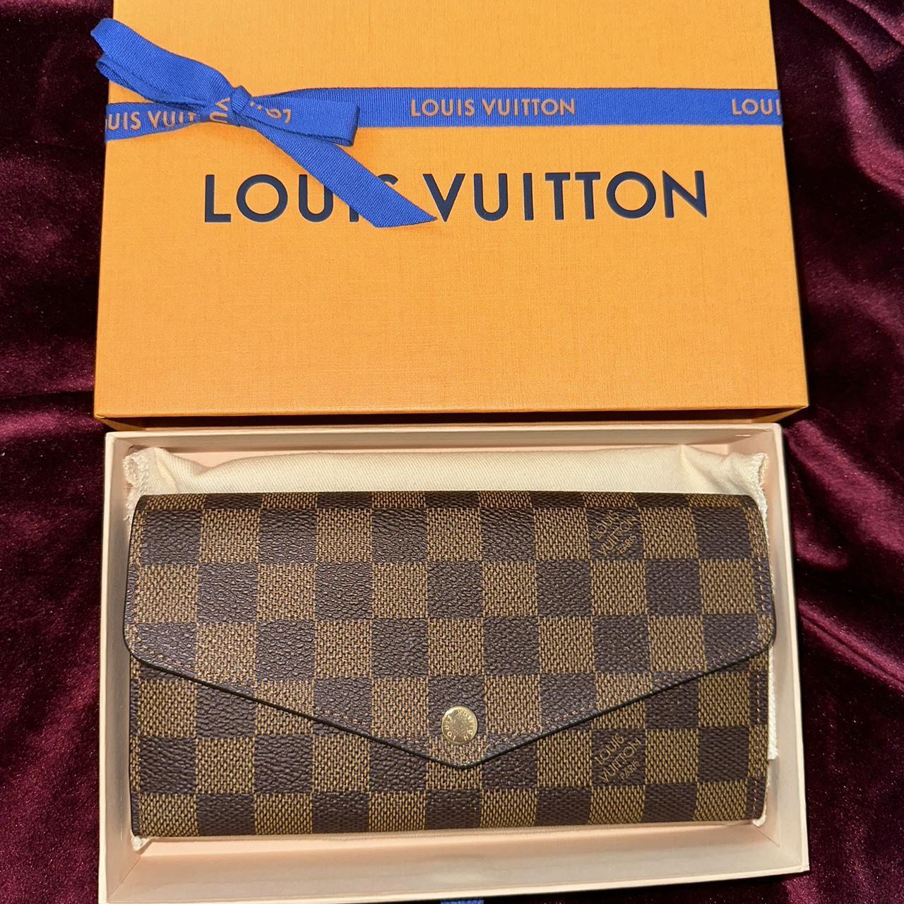 Louis Vuitton Sarah Wallet in Damier Ebene print.... - Depop