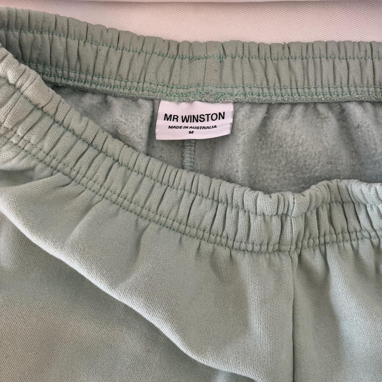 Mr. Winston medium mint green sweats No stains just... - Depop