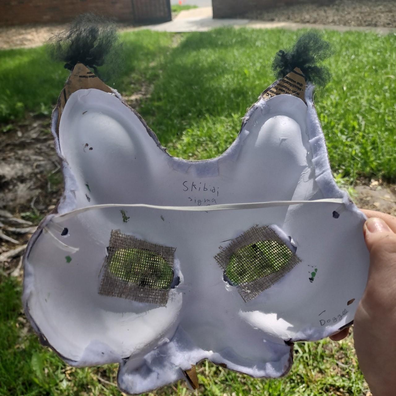 (NOT LINED) brown lynx therian mask. Very minimal... | Depop