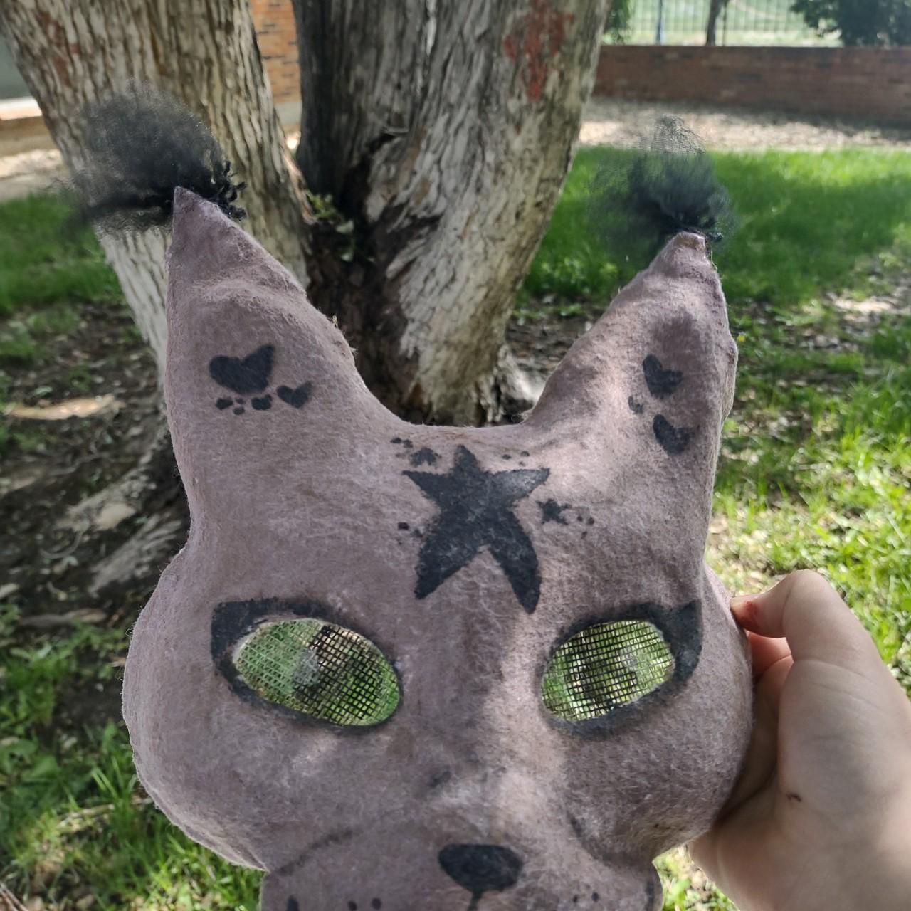 (NOT LINED) brown lynx therian mask. Very minimal... | Depop